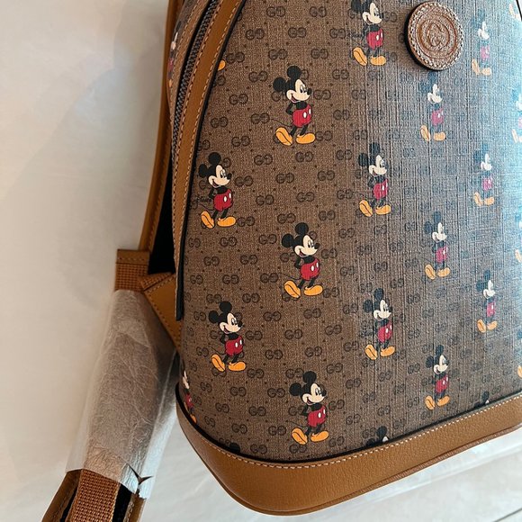Gucci | Bags | Gucci Gg Disney X Mickey Mouse Supreme Leather Backpack ...